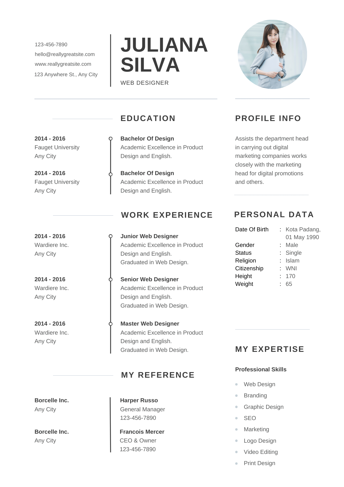 Desain CV ATS – Era Virtual
